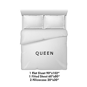 Safdie & Co. Bedding Bed Sheet 4 Piece Queen Breathable Hotel Cozy Comfy Hypoallergenic Microfiber - Deep Pockets - Wrinkle, Fade Shrinkage Resistant - Sheets & Pillowcases Plaid Deer, Gray