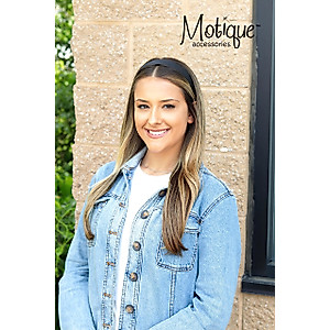 Motique Accessories 1 Inch Satin Hard Headband for Women and Girls