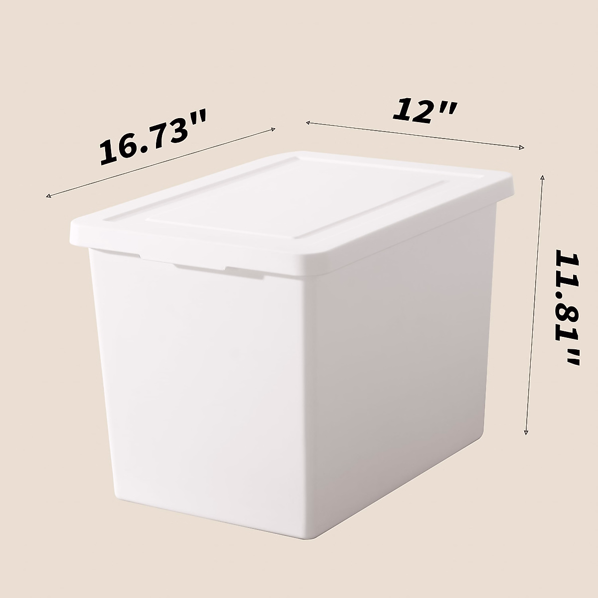 Yishyfier White Storage Bins with lids,Stackable Plastic Boxes Set of 4,Storage Box with handle for Organizing Snacks, Crafts,Crafts, Tools,books(white, 4XL)