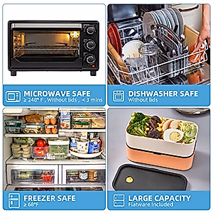 Purple Camellia Adult Lunch Box, Bento Box, With Cutlery Set Of 3, 2 Compartments, Rectangular, Lunch Box For Adults