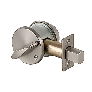 Schlage Lock Company B660605 Grade 1 Single Cylinder Deadbolt with 12297 Latch and 10094 Strike, Satin Brass Finish