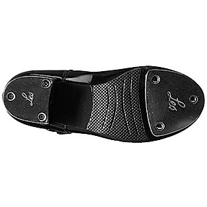Leo Baby-Girl's Rhythm TAP Dance Shoe, Black, 10 Medium US Toddler