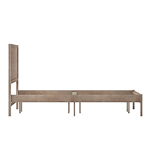 Flash Furniture Asher Solid Wood Platform Bed with Wooden Slats and Headboard, No Box Spring Needed, King Size, Light Brown