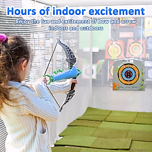 Britik Bow and Arrow for Kids Toys - Archery Set with 20 Suction Cup Arrows, Gifts for Boys Girls Toddler Age 4 5 6 7 8 Year Old