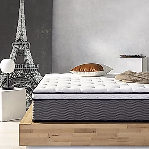 ZINUS 12 Inch True Support Hybrid Mattress [New Version], Full, Fiberglass Free, Medium Feel, Motion Isolation, Certified Safe Foams & Fabric, Mattress in A Box