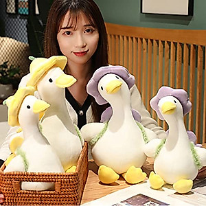 Soft Duck Plush Stuffed Animal Pillow:Cute Yellow Novelty Cuddle Duckling Hugging Pillow animals Fuzzy Toy Sleeping Plushie for Home Decor Gift for Girls Boys Kids Birthday Valentine Christmas(15.7in)