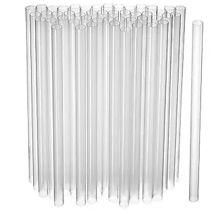 Clear Jumbo Smoothie Straws, Clear Disposable Wide-mouthed Large Milkshake Straws 9'' Inches High / Tall 100 pack