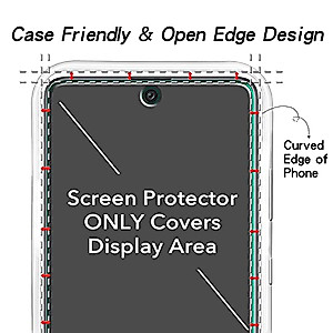 KATIN [2-Pack] Designed for Samsung Galaxy A51/ A51 5G/ 5G UW Tempered Glass Screen Protector, Fingerprint Unlock, Anti Scratch, Bubble Free, 9H Hardness, Case Friendly