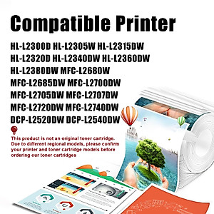 TN630 Toner Cartridges High Yield Replacement Compatible for Brother TN630 Toner Cartridge Work for Brother HL-L2300D L2305W L2315DMFC-L2680W DCP-L2520DW Printers