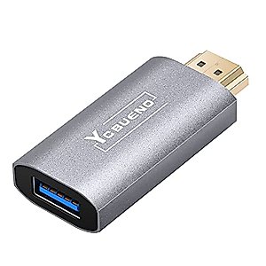 YCBUENO Video Capture Card, 4K HDMI/Male to USB3.0/Female Full HD 1080P/60fps, HDMI Capture Card for Live Broadcast, DSLR, Video Capture Device for High Definition Acquisition, Gaming, Live Stream