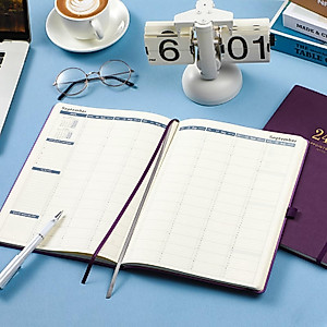 Appointment Book 2024-2025 /Planner - Weekly Appointment Book, JUL 2024 - JUN 2025, 8.5" x 11", Daily/Hourly Planner with 15-Minute Interval, Purple