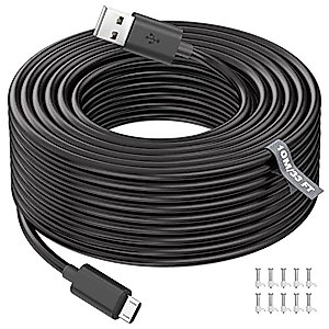 ASKUBSKU Power Extension Cable for Blink Mini Blink100,[10M/33 FT] Micro-USB Charging Cable for Wyze Indoor/Outdoor Security Camera 10 Nail Clips Power Cable for Yi Home Yi Dome Cam Kasa Nest Cam