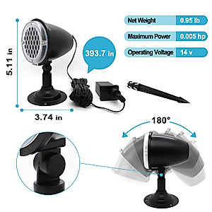 Lovinberry Christmas Snowflake Projector Lights Outdoor, Indoor Night Lights Snowfall, Home Decorative Lights for Garden Yard Wall Patio, LED Lighting for Xmas Holidays Wedding Party