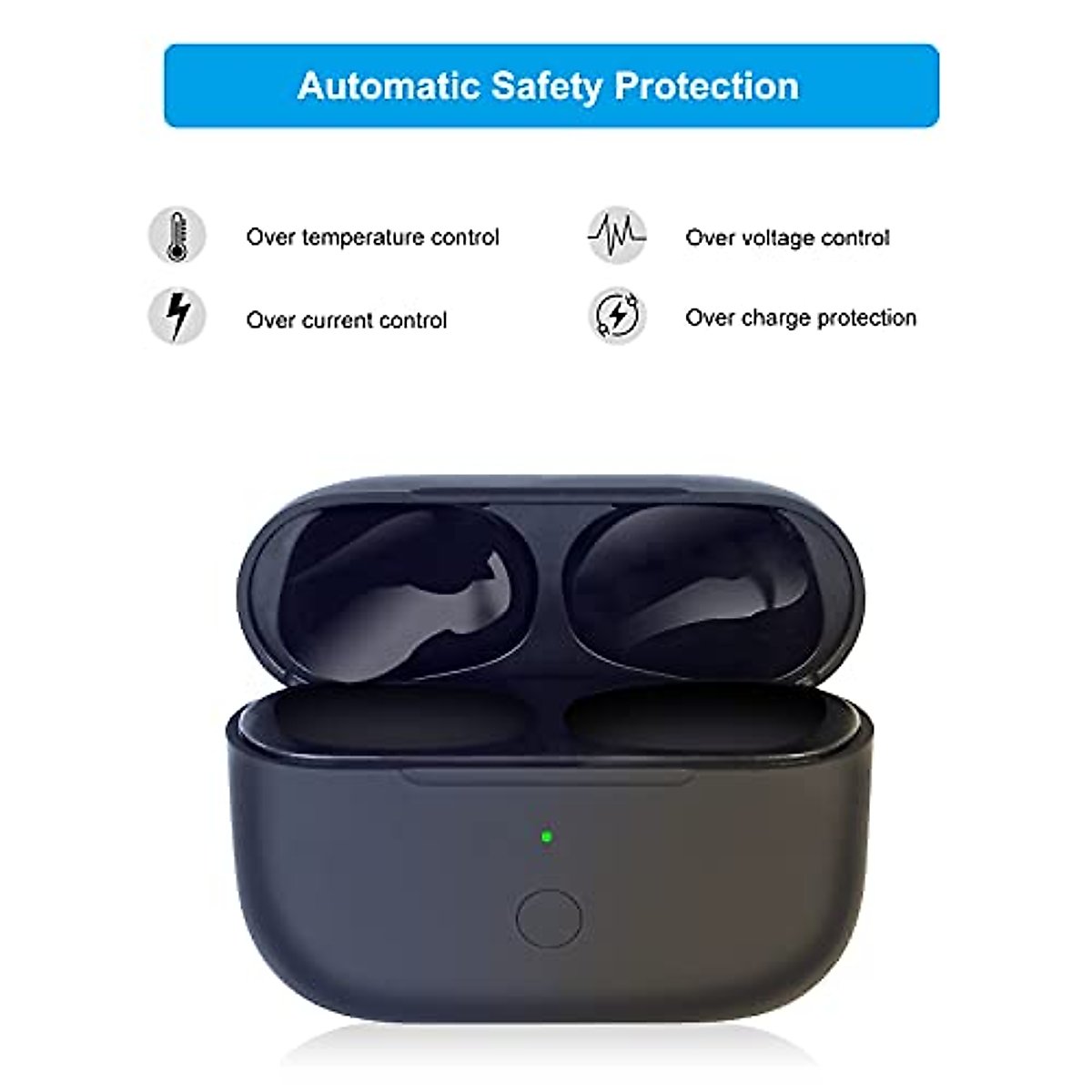 Compatible for AirPods Pro Charging Case Replacement, Wireless AirPods Pro Charger Case with Bluetooth Pairing Sync Button,660 mAh Built-in Large Battery