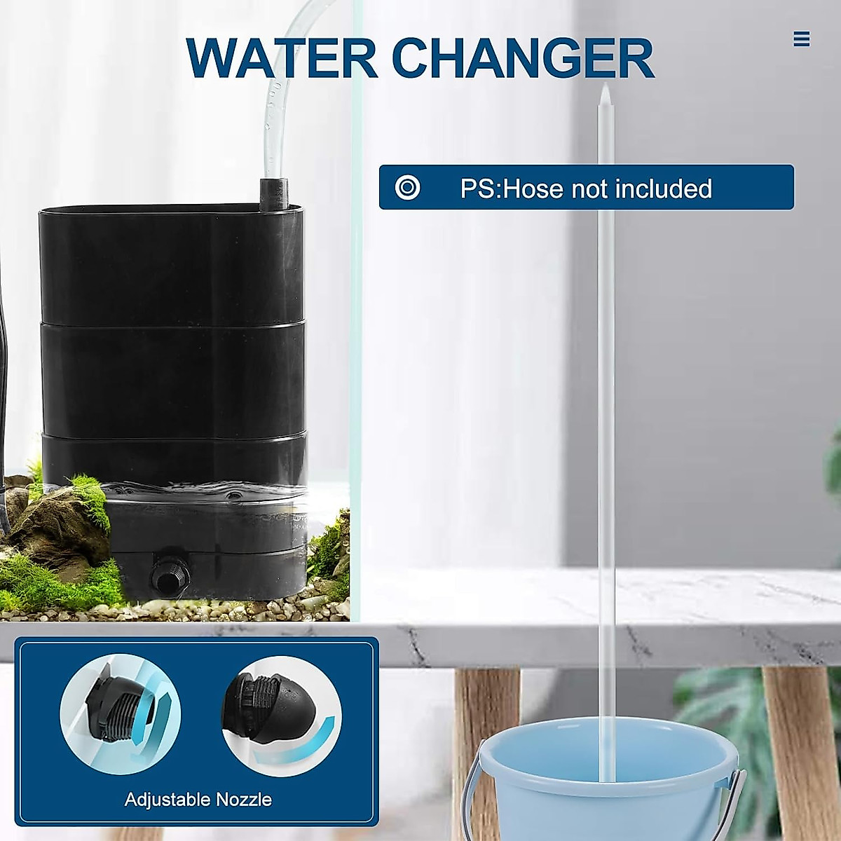 CHERLAM Turtle Filter, 3 in 1 Water Circulation Filter, Low Water Filter with Sponge and Bio Balls, for 15 to 50 Gallon Turtle Tank