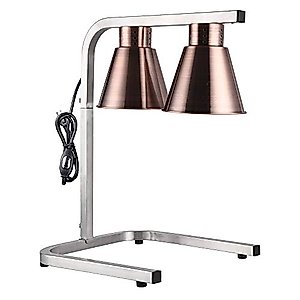 Commercial Food Heat Lamp Dual Bulb Countertop Buffet Food Court Restaurants