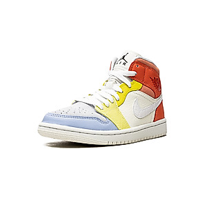Jordan Nike Women's WMNS Air 1 Mid to My First Coach, Sail/White/Lt Zitron, 6W