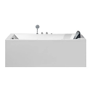 ARIEL Platinum 70" Inch Left Drain Rectangular Alcove Whirlpool Bathtub