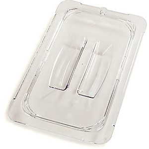 Carlisle FoodService Products 10290U07 StorPlus Quarter Size Polycarbonate Universal Handled Food Pan Lid, Clear