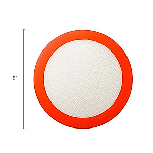 3Pcs Silicone Baking Mats,9 Inch Round Silicone Mats,Cake Pan,Non-stick Silicone Baking Sheet Liner,Reusable Heat Resistant Baking Pastry Sheets for Cookies, Macarons, Bread and Pastry