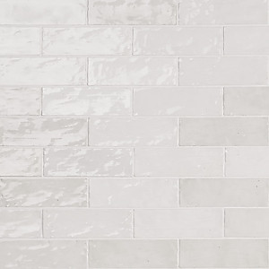 Kingston White 3 in. x 8 in. Polished Ceramic Wall Tile (36 Pieces, 5.38 Sq. Ft. / Case)