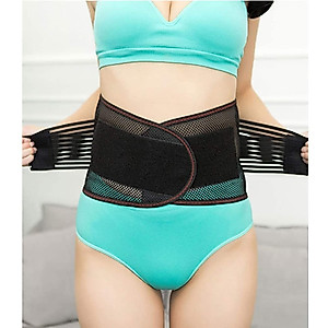 Breathable Lumbar Support Pain Relief Adjusable Self-Heating Magnetic Therapy Prevention Spine Injury and Improves Posture Lower Back Belt Brace Unisex (Size : X-Large)