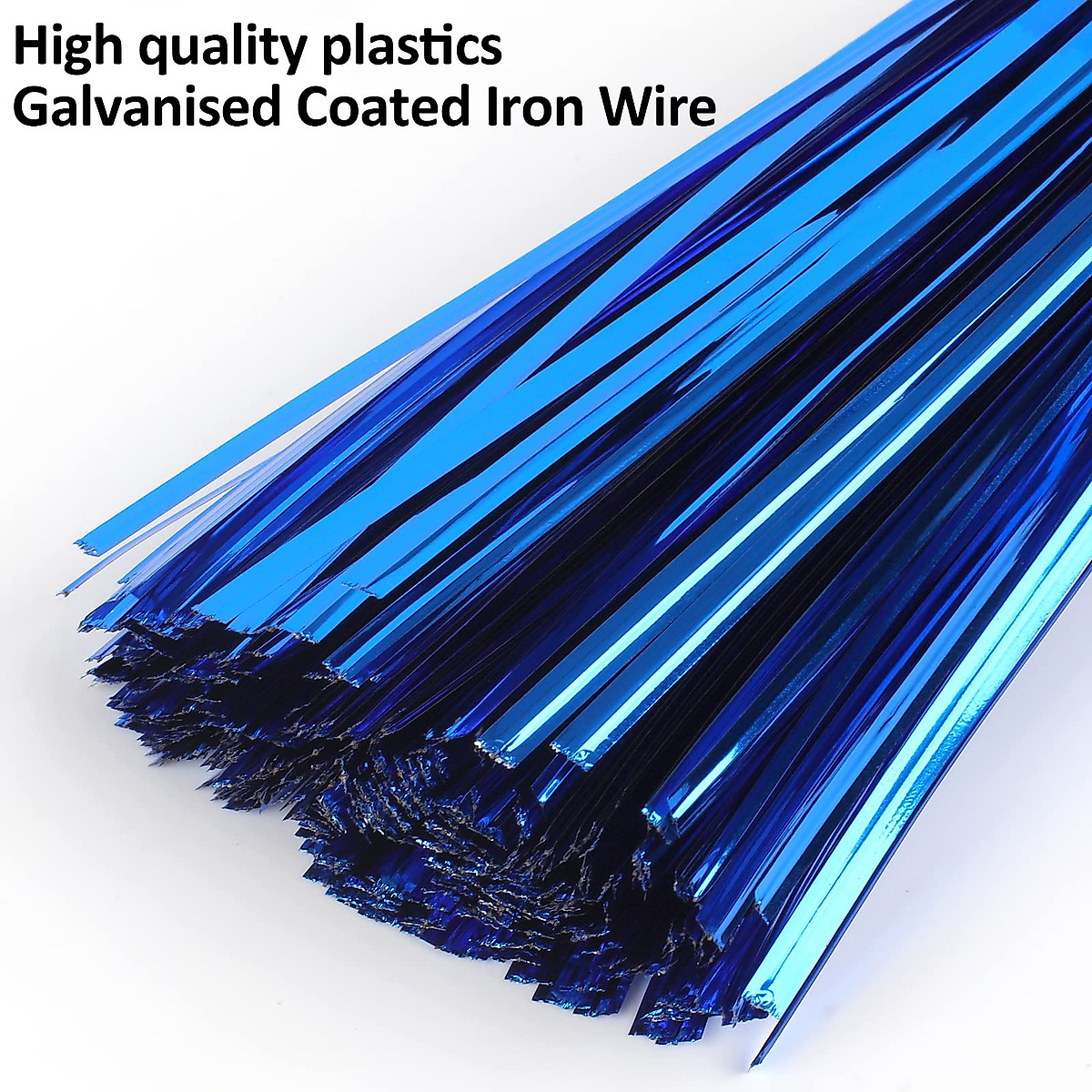 3200 Pcs Twist Ties, Plastic 4" Metallic Twist Ties, Twist Ties for Bags, Wire Ties Reusable Twist Bread Ties for Household and Office Use (8 colors)