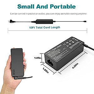 65W 45W USB C Laptop Charger for Lenovo Thinkpad Charger - Lenovo T480 T480s T490 T580 Charger T490s T580s T590 X1 T570 E480 E580 E485 E585 E490 E590 L480 L580 X280 X380 X390 X395 Power Cord Adapter