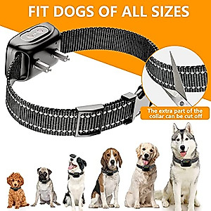 Kiuluta Dog Bark Collar for Large Medium Small Dogs Automatic Anti Barking Collar Dog Training with Beep Vibration Shock Stop Barking Control Devices IP67 Waterproof (Black)