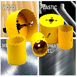 Bi-Metal Hole Saw 1-3/16 in.(30mm) Hole Saw Cutter with Arbor and Pilot Center Drill Bit