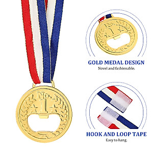 TOPBATHY Gold Medal Shaped Bottle Opener/Beer Openers,Solid Easy to Use Best Bottle Openers (4pcs)