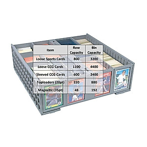 BCW 3200 Collectible Card Bin - Gray
