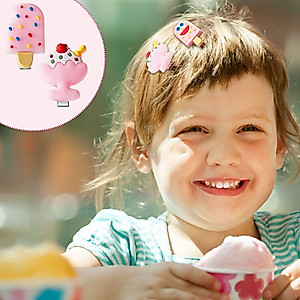 36 Pieces Cute Hair Clips for Girls Candy Rainbow Hairpins Ice Cream Unicorn Cute Barrettes Fun Dessert Patterns Accessories Cartoon Flower Fruit Hair Clips