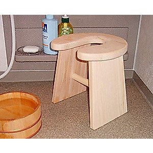 Kiso Craft Wooden Bath Chair, Healing Incense, Made in Japan, Cypress (Foot Height), Width 11.8 x Depth 10.4 x Height 11.8 inches (30 x 26.5 x 3