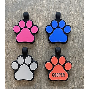 Love Your Pets Soundless Shapes Pet Tag - Deep Engraved Silicone - Double Sided and Engraving Will Last - Includes Shipping with Tracking- Pet ID Tags, Dog Tags, Cat Tags