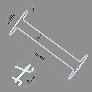 eastbao white 2 Wine Glass Rack Under Cabinet Shelf Glasses Holder Storage With Drying Stemware Rack Under Counter Wine Glass Holder Metal Hanger Steamware Wine Glass Hanging Rack for Kitchen