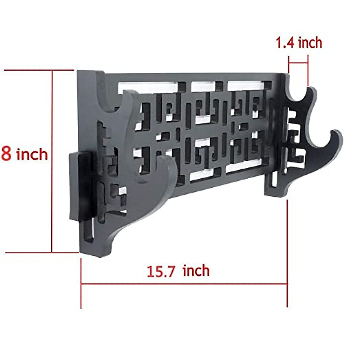 LUCKNIGHT Display Stand Wall- Mounted Sword Holder Display Stand Bracket Hollowed Pattern Sword Rack Sword Stand