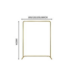 XYYXDD Metal Display Stand,Creativity Floor-Standing Large Clothes Rail Home Outdoor Drying Racks Women's Dress Hangers/Black/160 * 120Cm