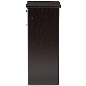 Baxton Studio Dariell Shoe Cabinet in Wenge Brown