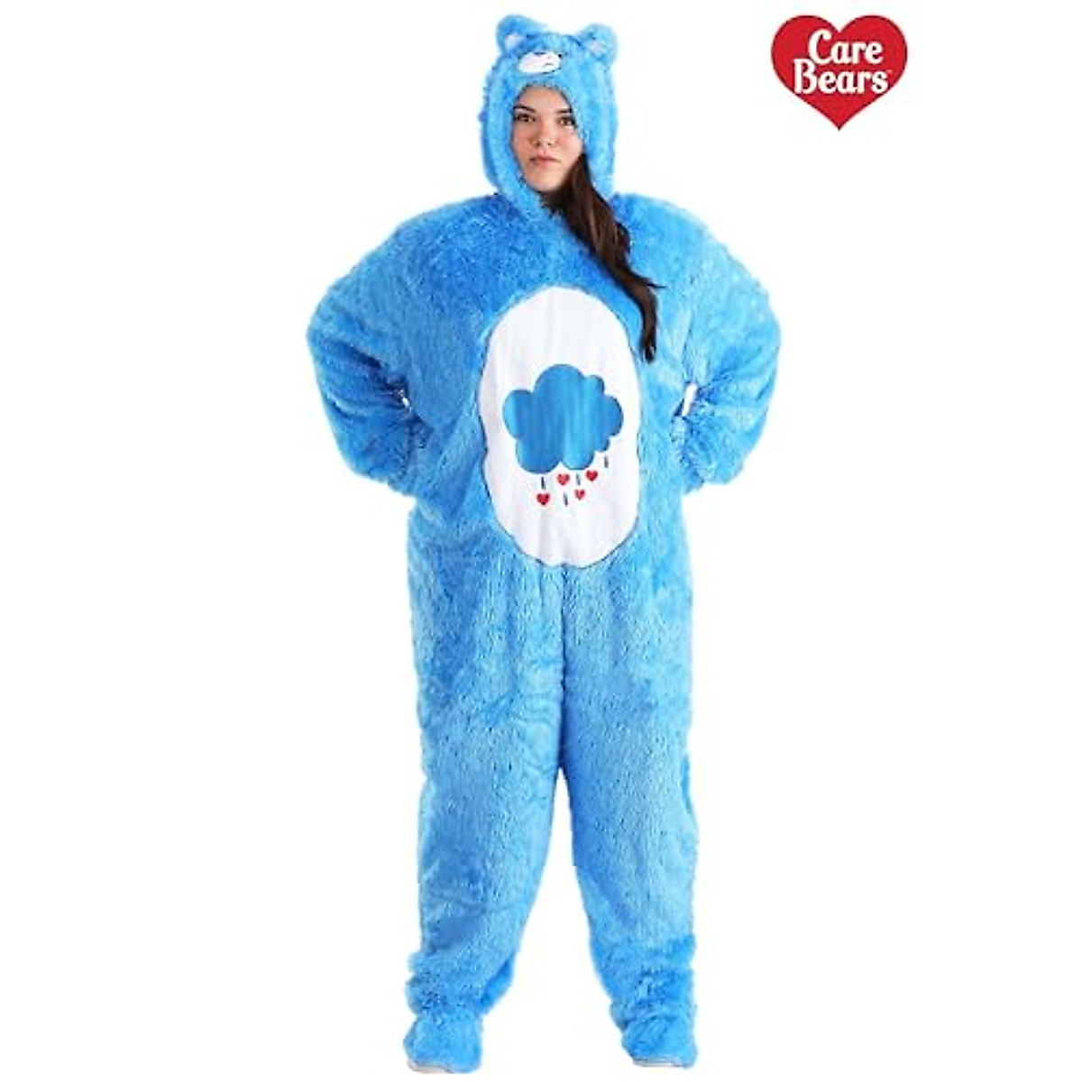 Adult Plus Size Care Bears Grumpy Bear Costume Grumpy Bear Onesie Suit 4X Blue