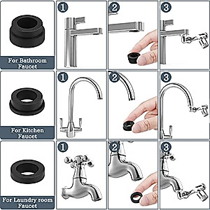 Faucet Extender, 1080° Rotating Faucet Extender Aerator, Splash Filter Faucet Aerator, Kitchen Tap Extend, Large-Angle Swivel Faucet Aerator Sink Face Wash Attachment with 2 water outlet modes
