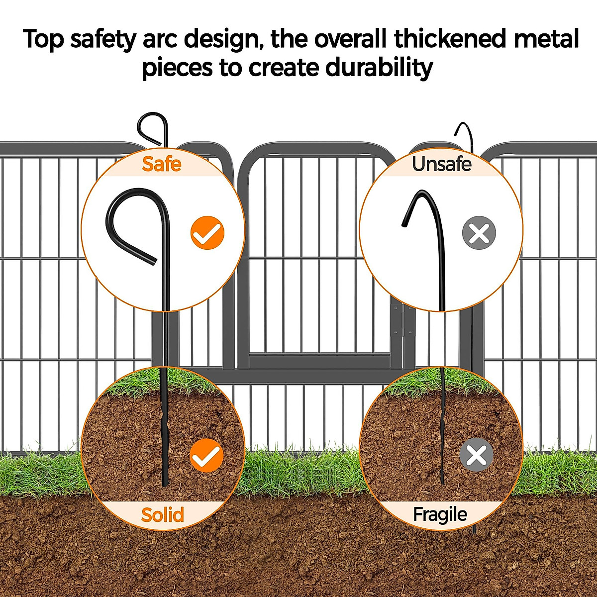 Yaheetech Outdoor Dog Playpen - 16 Panel Fence for Large, Medium and Small Dogs - Heavy Duty Exercise Pen for Puppies and Small Animals - Portable for RV Camping and Yard