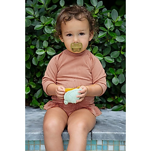 HEVEA Squeeze'n'Splash Whale & Turtle Bath Toys Gift Set - Bath Toy for Babies and Toddlers - 100% Natural Rubber, Plant Based, Plastic-Free, BPA-Free (Frosty White & Sage)