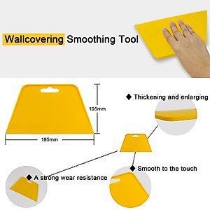 Wallpaper Tools Kit Wallpaper Smoothing Tool Vinyl Tool Wallpaper Squeegee Seam Roller Tape Measure,snitty Vinyl Cutter and Craft Knife with 5 Replacement Blades for Vinyl Wallpaper
