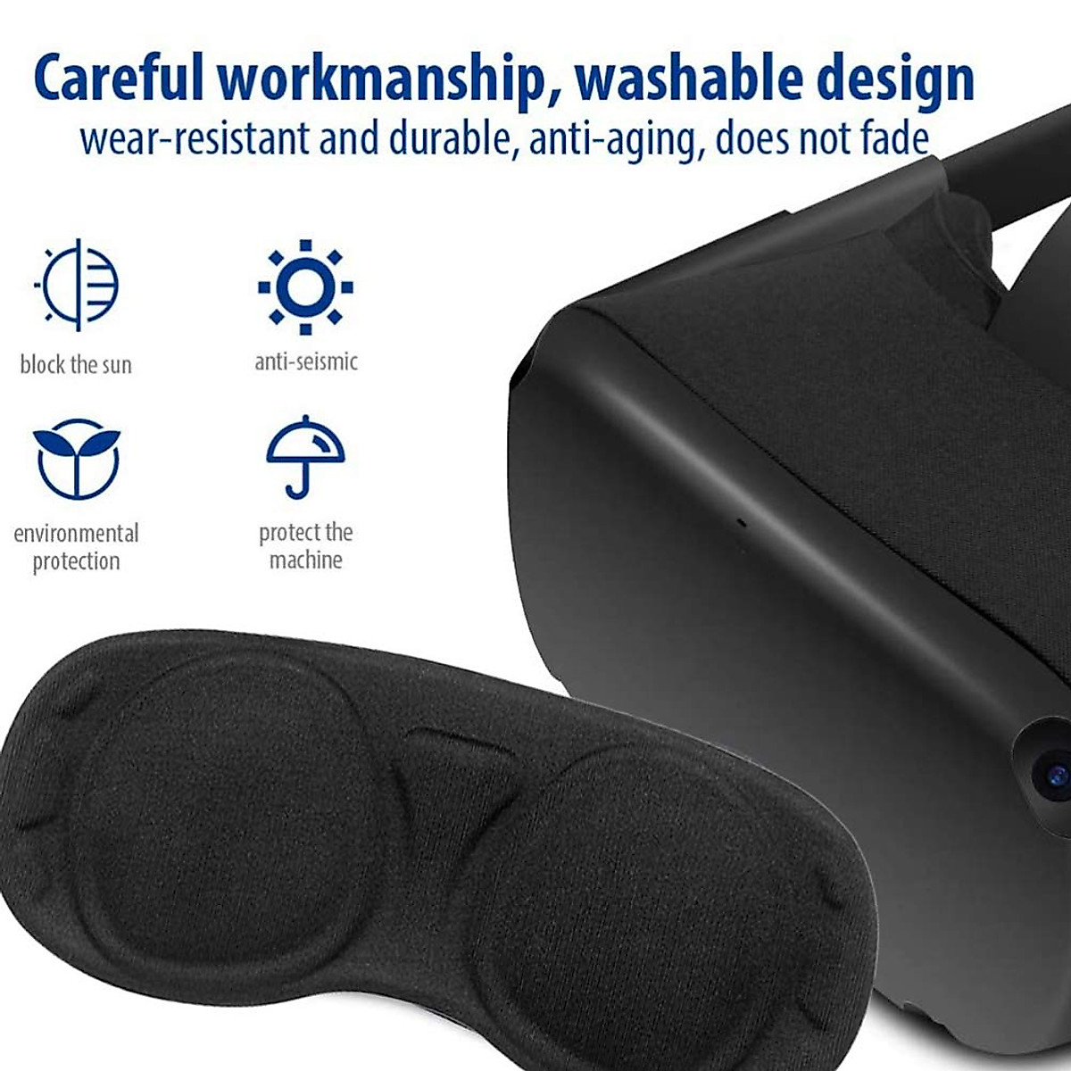 Hemobllo VR Lens Cap 1pc Vr Lens Protection Lens Protector Virtual Reality Lens Case Vr Lens Cover Black Vr Gaming Cover for Lens Sponge Cover Vr Lens Accessory