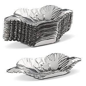 MT Products Disposable Aluminum Foil Pans Crab Shells - Freezer and Oven Safe - Individual Serving Pie Plate Great For Baking And Serving Seafood (50 Pieces)