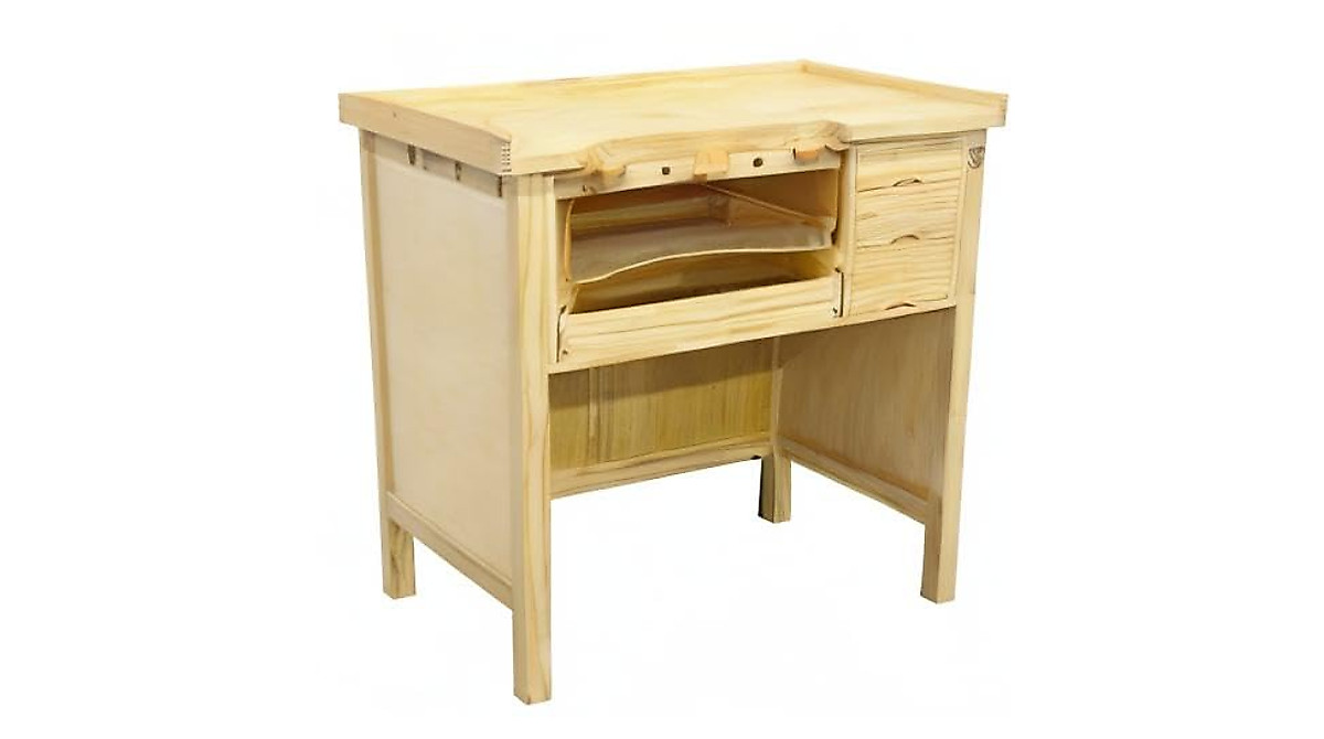 Solid Wooden Jewelry Workbench with Storage - Perfect for Jewelers