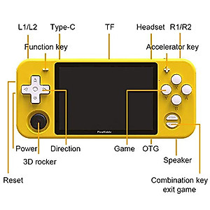 motifa Handheld Game Console - RGB10 Retro Mini Game Console with 3.5 inch IPS Screen & 64G TF Card - Suppots WiFi & Bluetooth - Classic Games Portable Video Arcade Gamepad for Adult Children