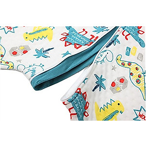 G' abigale Fairy 100% Cotton Cute Dinosaur Baby Sleeping Sack Bag Pajama Set (L, Blue)