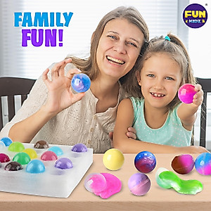 25 Variety Slime Balls Party Favors for Kids, FunKidz Bulk Premade Slime Pack Gift Toys for Girls Boys 6-12 with Galaxy, Butter, Cloud, Unicorn, Mermaid, Glow, Clear Slimes